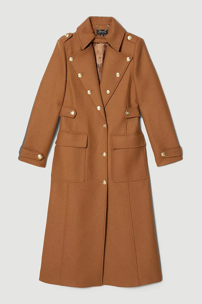 Petite Italian Wool Cashmere Maxi Coat | Karen Millen Petite Italian Wool Cashmere Maxi Coat | Karen Millen